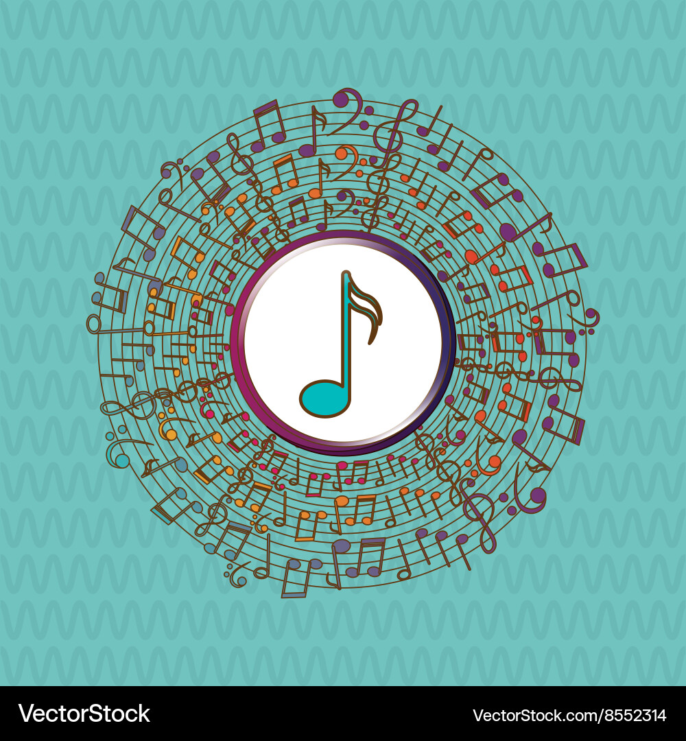 Music design editable Royalty Free Vector Image