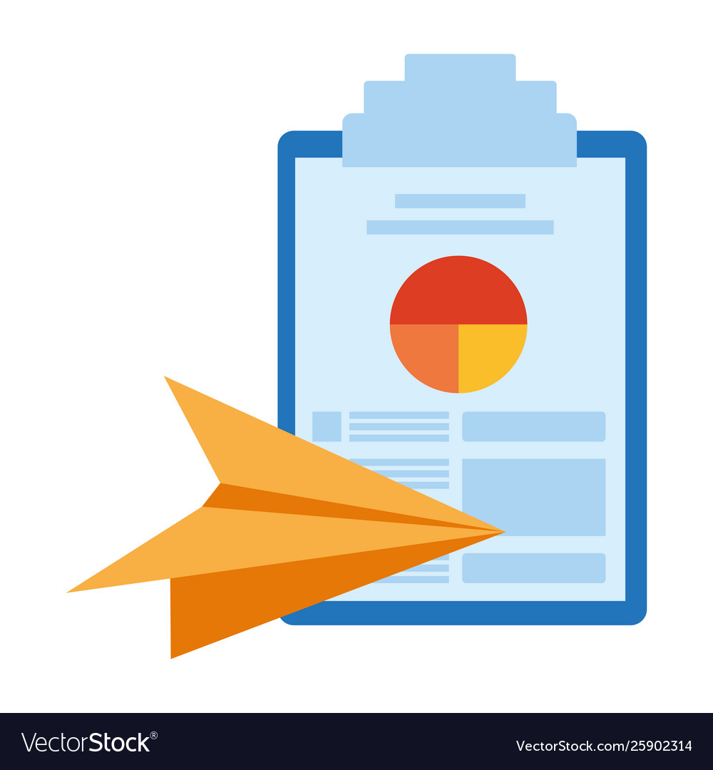 Paper with data chart on table Royalty Free Vector Image