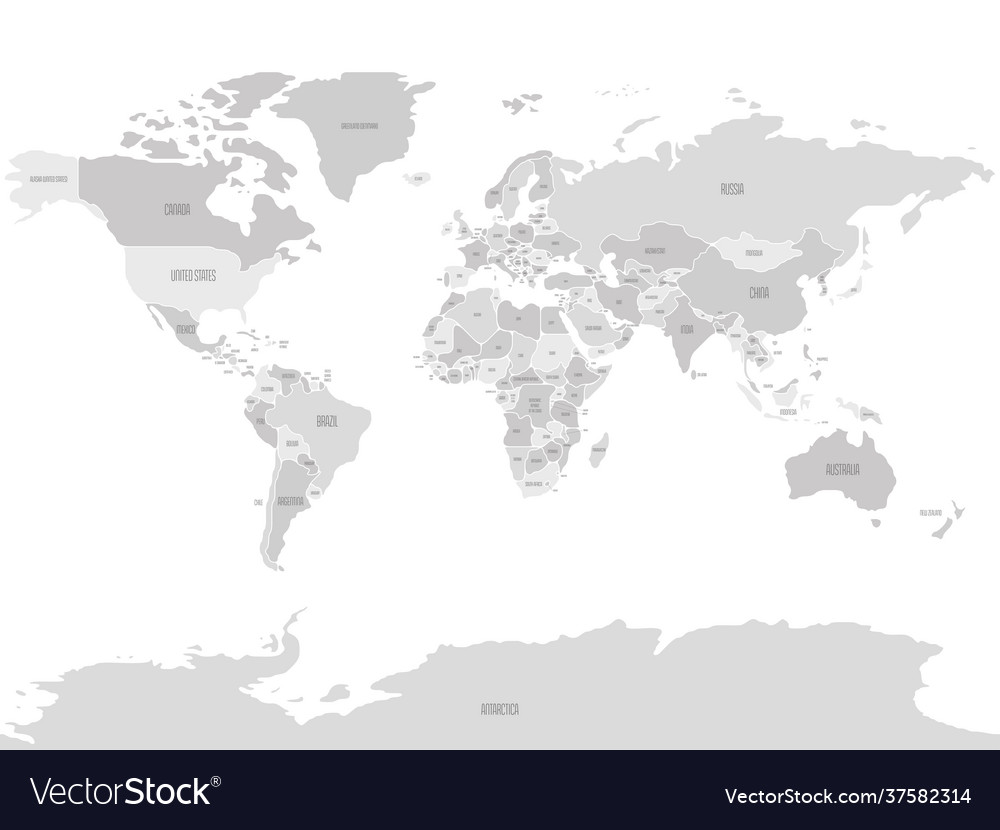 Simplified smooth border world map Royalty Free Vector Image Simplified smooth border world map Royalty Free Vector Image