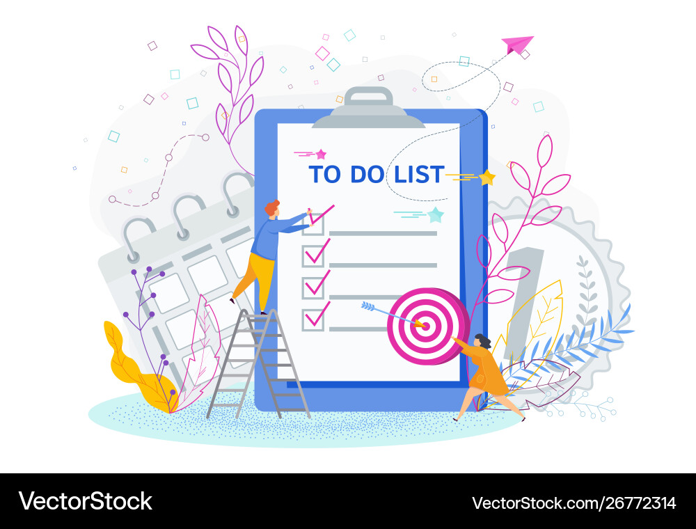 To do list concept daily routine and planning Vector Image