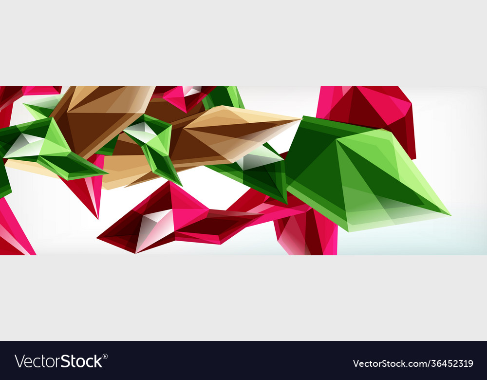 3d triangles and pyramids abstract Royalty Free Vector Image