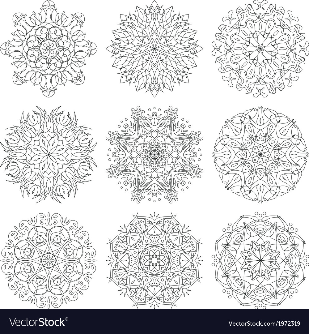 Abstract pattern set Royalty Free Vector Image