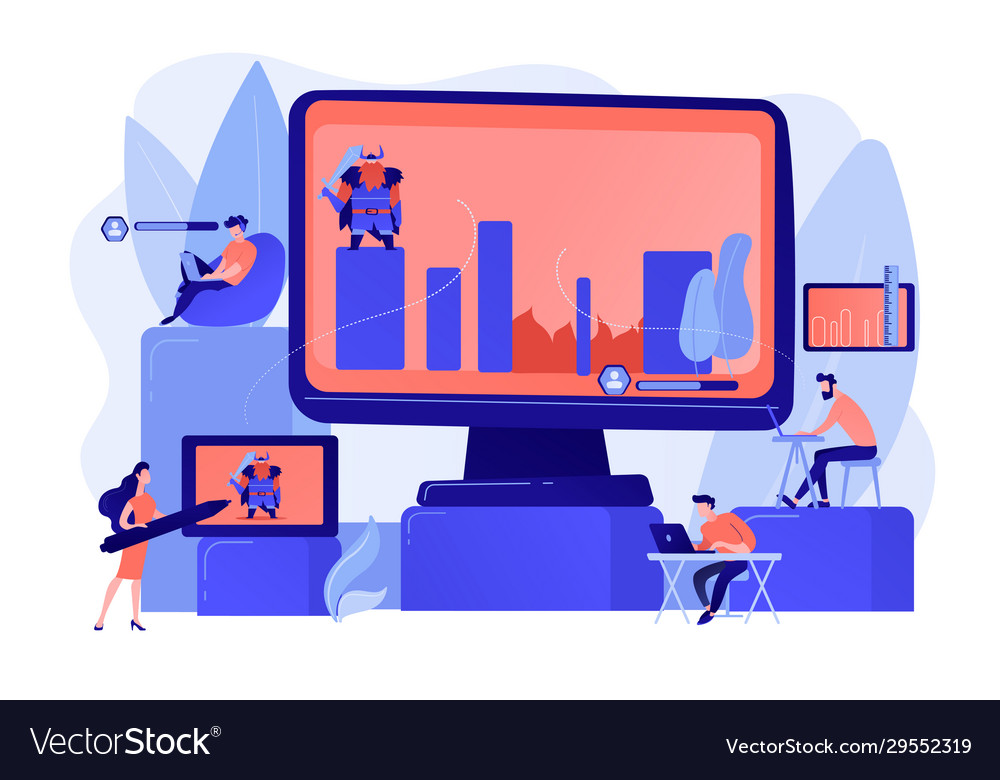 Computer Games Development Concept Royalty Free Vector Image