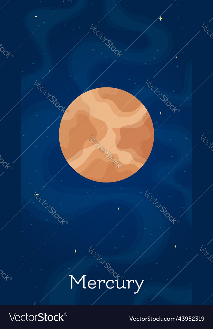 Solar system planet mercury Royalty Free Vector Image Solar system planet mercury Royalty Free Vector Image