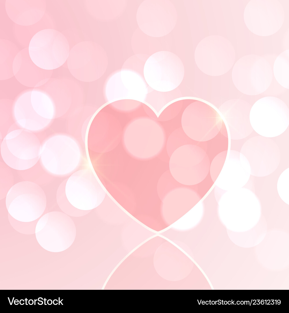 Valentines day heart bokeh Royalty Free Vector Image