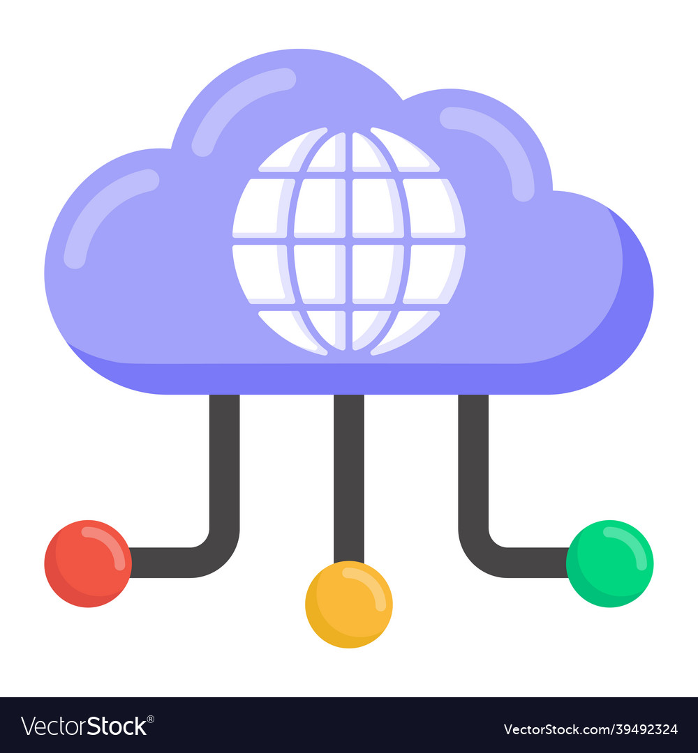 Cloud network Royalty Free Vector Image - VectorStock