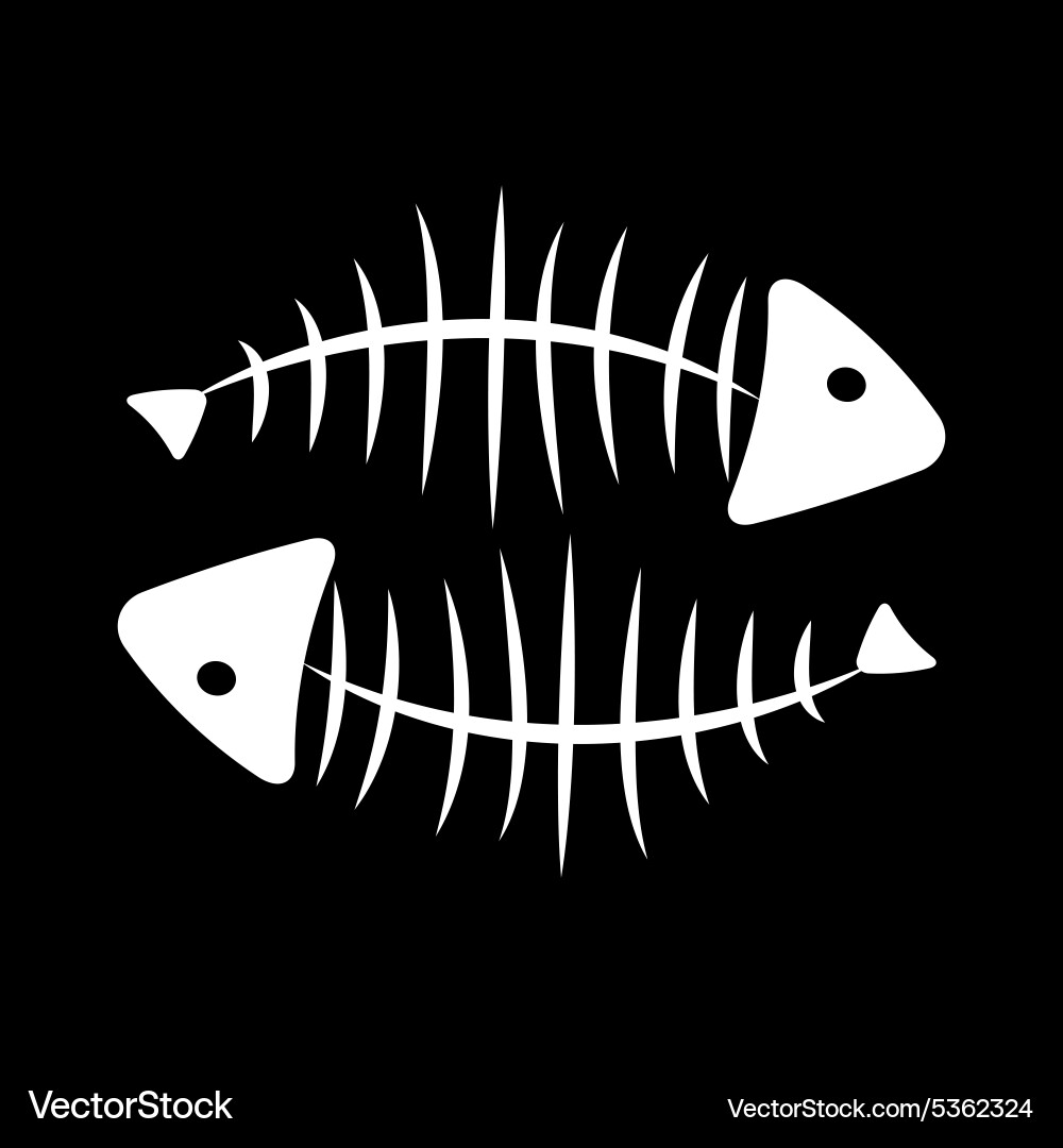 Fish bone background Royalty Free Vector Image