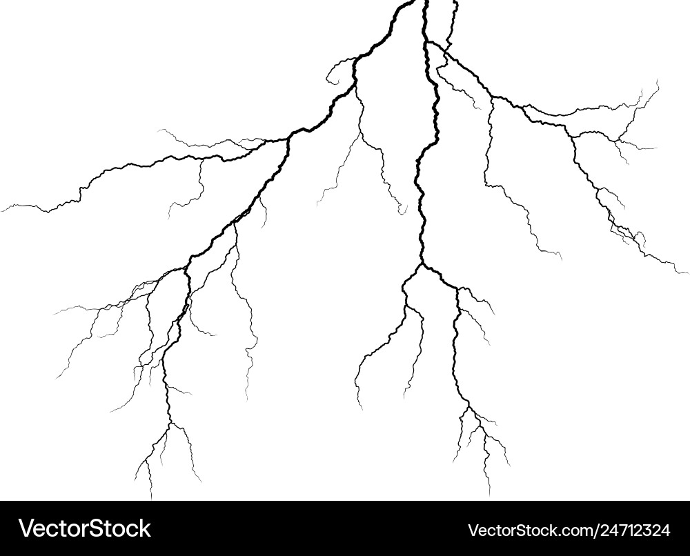 Lightning stroke in sky Royalty Free Vector Image