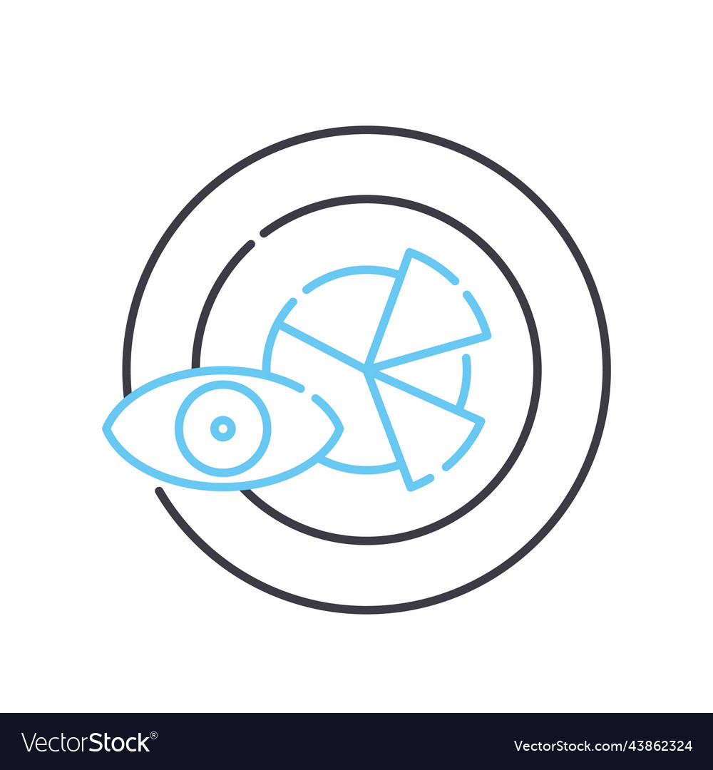 Predictive analytics line icon outline symbol Vector Image Predictive analytics line icon outline symbol Vector Image