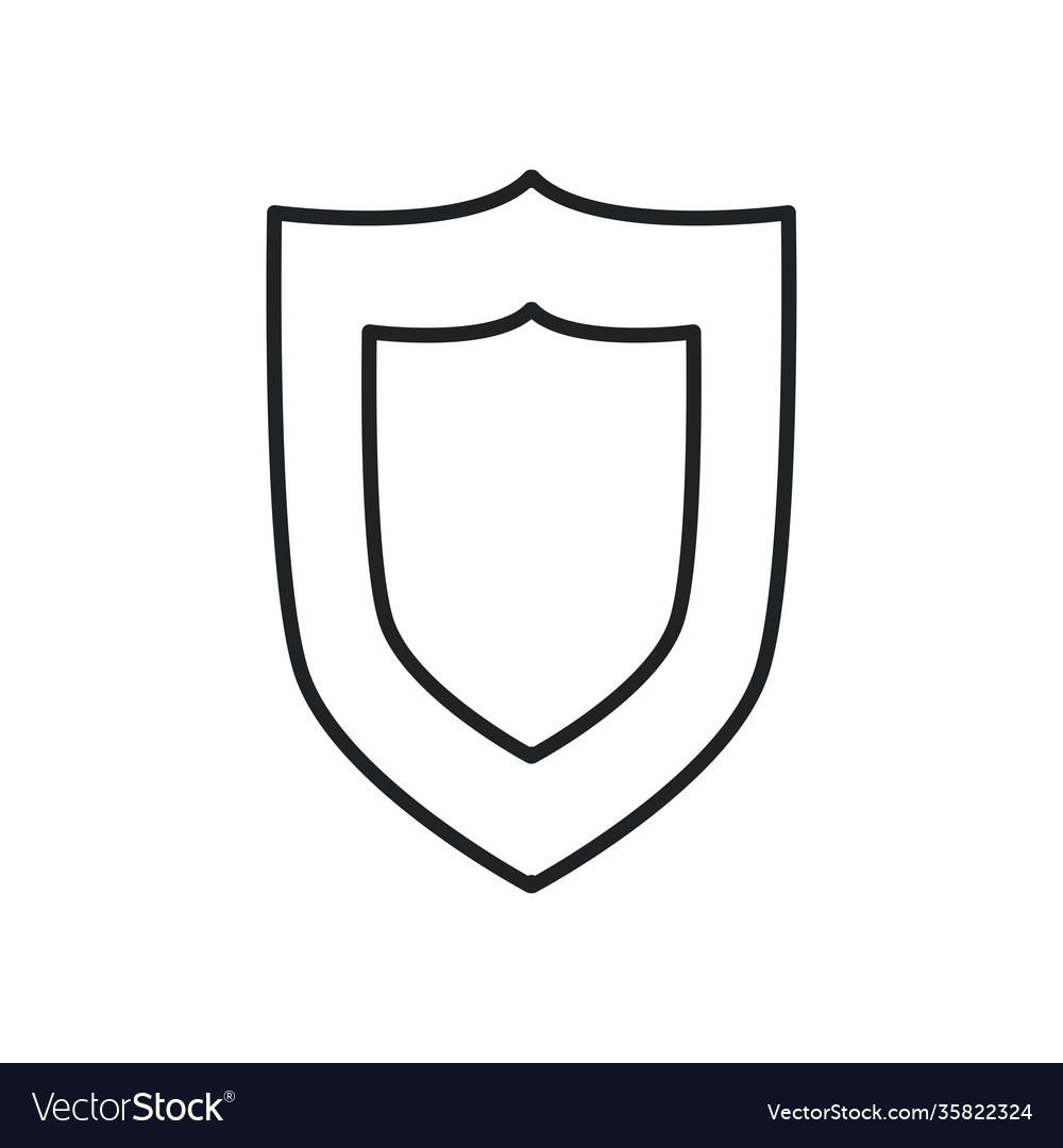 Shield line style icon design Royalty Free Vector Image Shield line style icon design Royalty Free Vector Image
