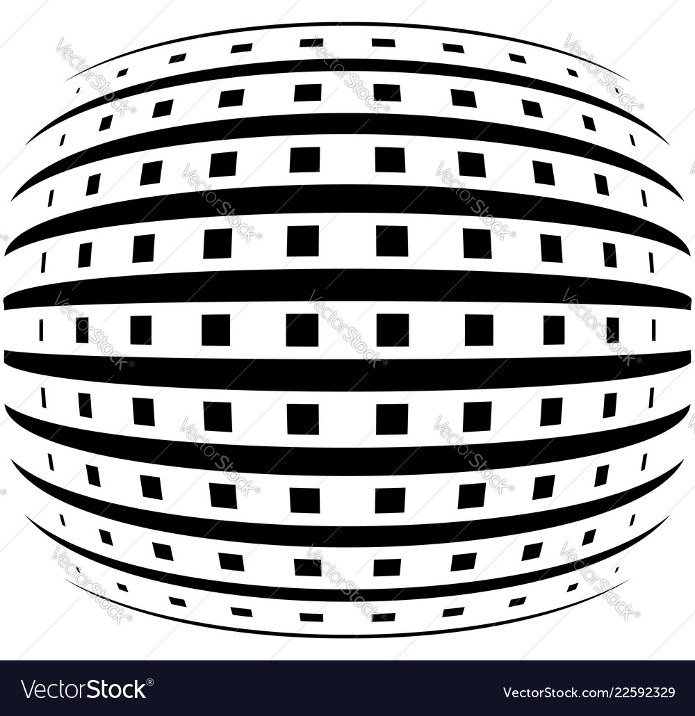 Abstract Grid With Convex Spherical Warp Effect Vector Image 0478
