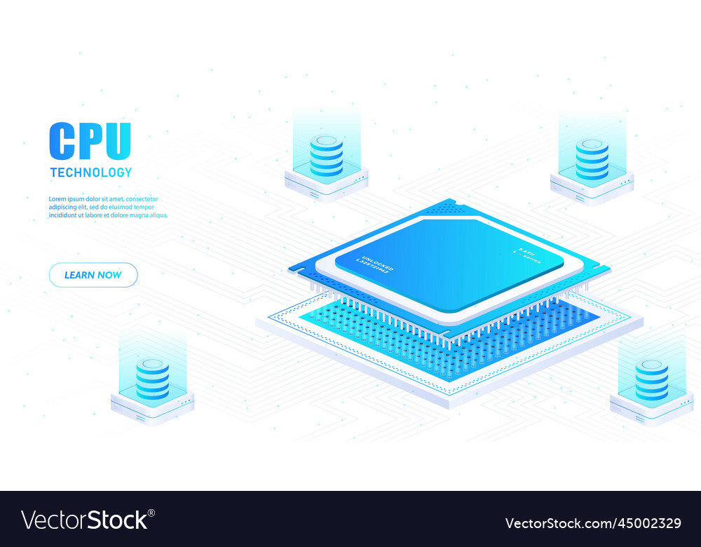 Cpu technology concept Royalty Free Vector Image