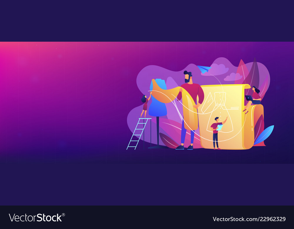 Fashion design concept banner header Royalty Free Vector