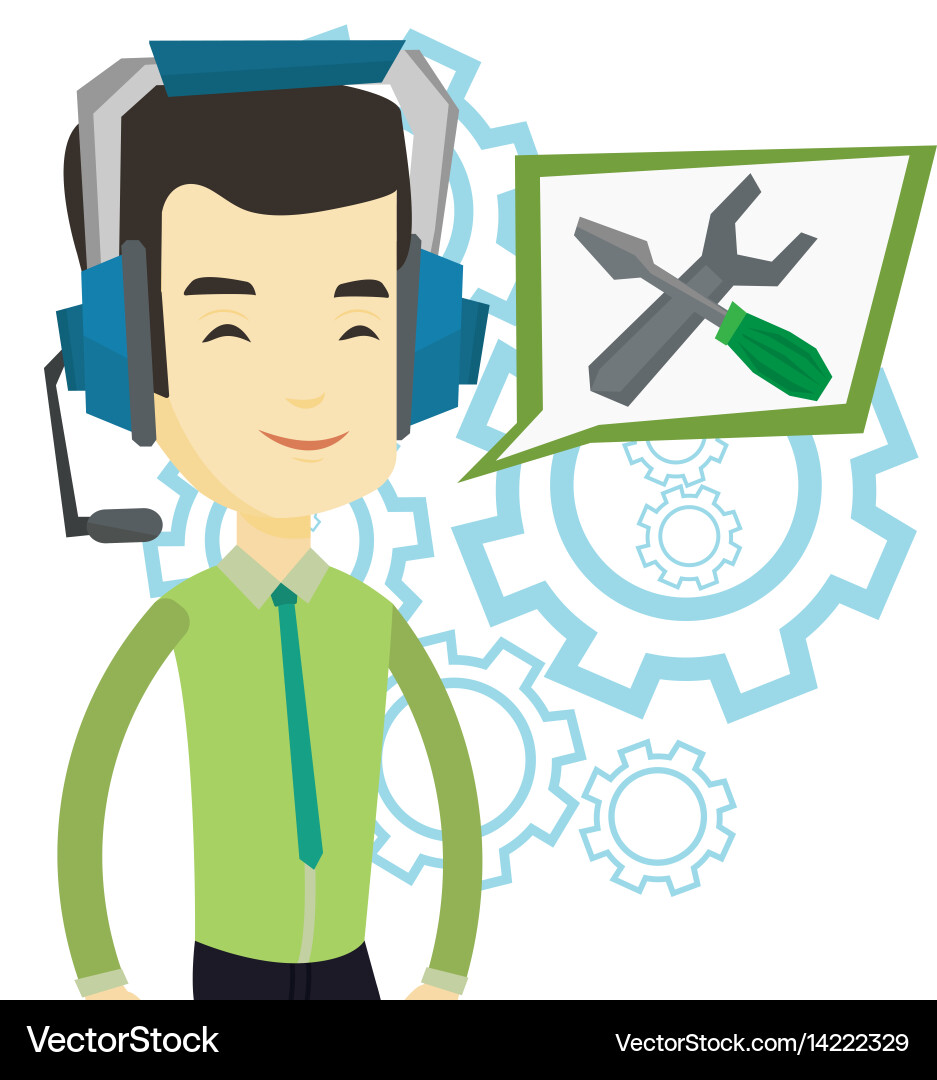 Technical support operator Royalty Free Vector Image