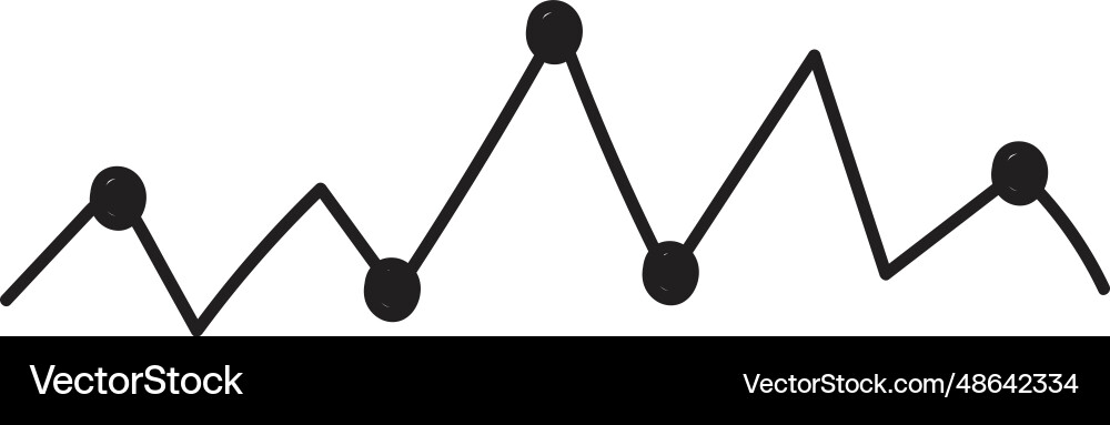 Linear diagram doodle Royalty Free Vector Image