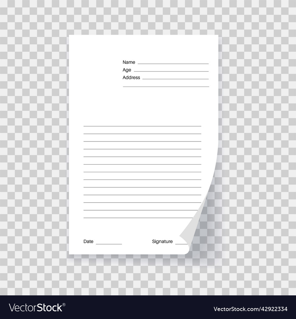 Personal data document Royalty Free Vector Image