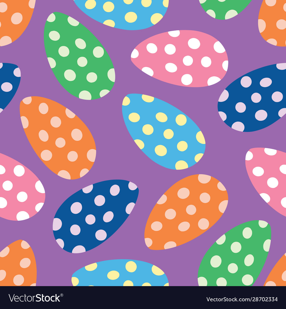 Polka dot bold easter eggs seamless pattern Vector Image Polka dot bold easter eggs seamless pattern Vector Image