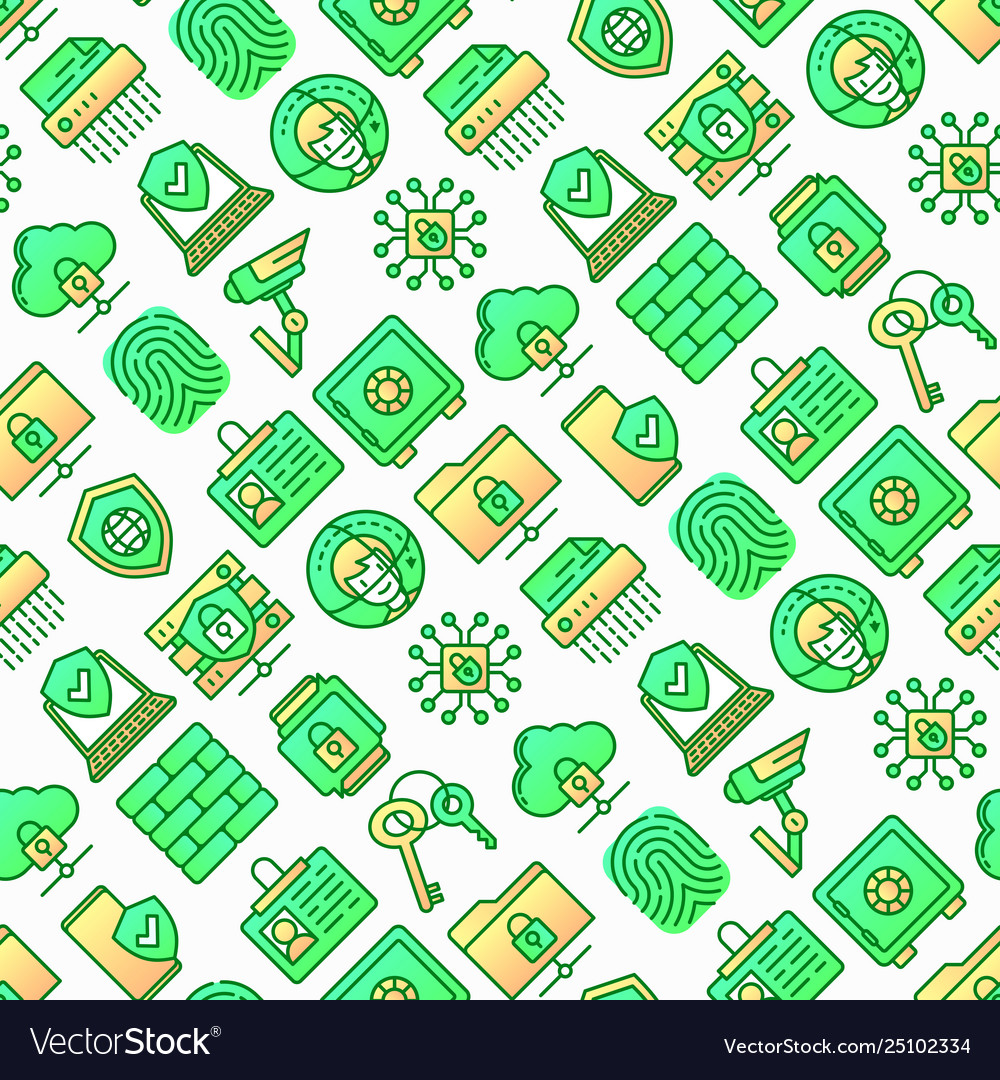 Security And Protection Seamless Pattern Vector Image