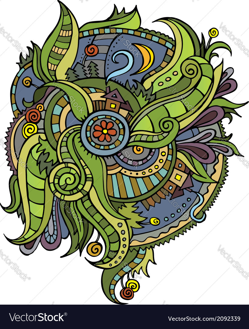 Abstract decorative landscape Royalty Free Vector Image