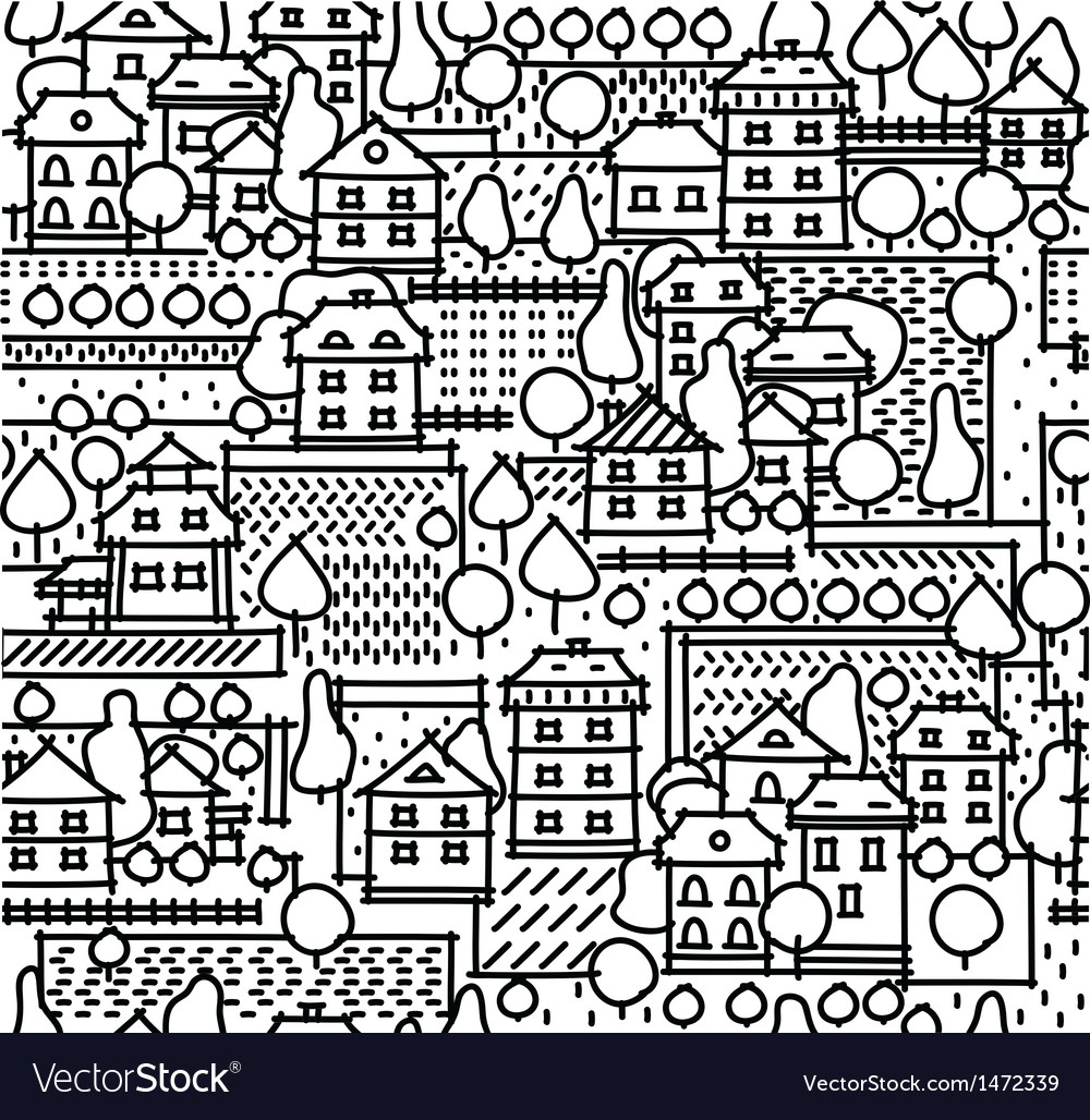 City pattern Royalty Free Vector Image - VectorStock