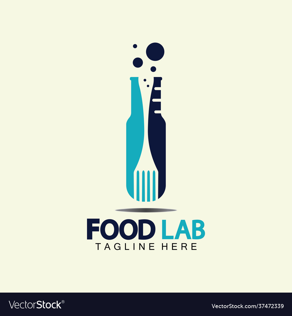 Food lab logo icon design template lab logolab Vector Image Food lab logo icon design template lab logolab Vector Image