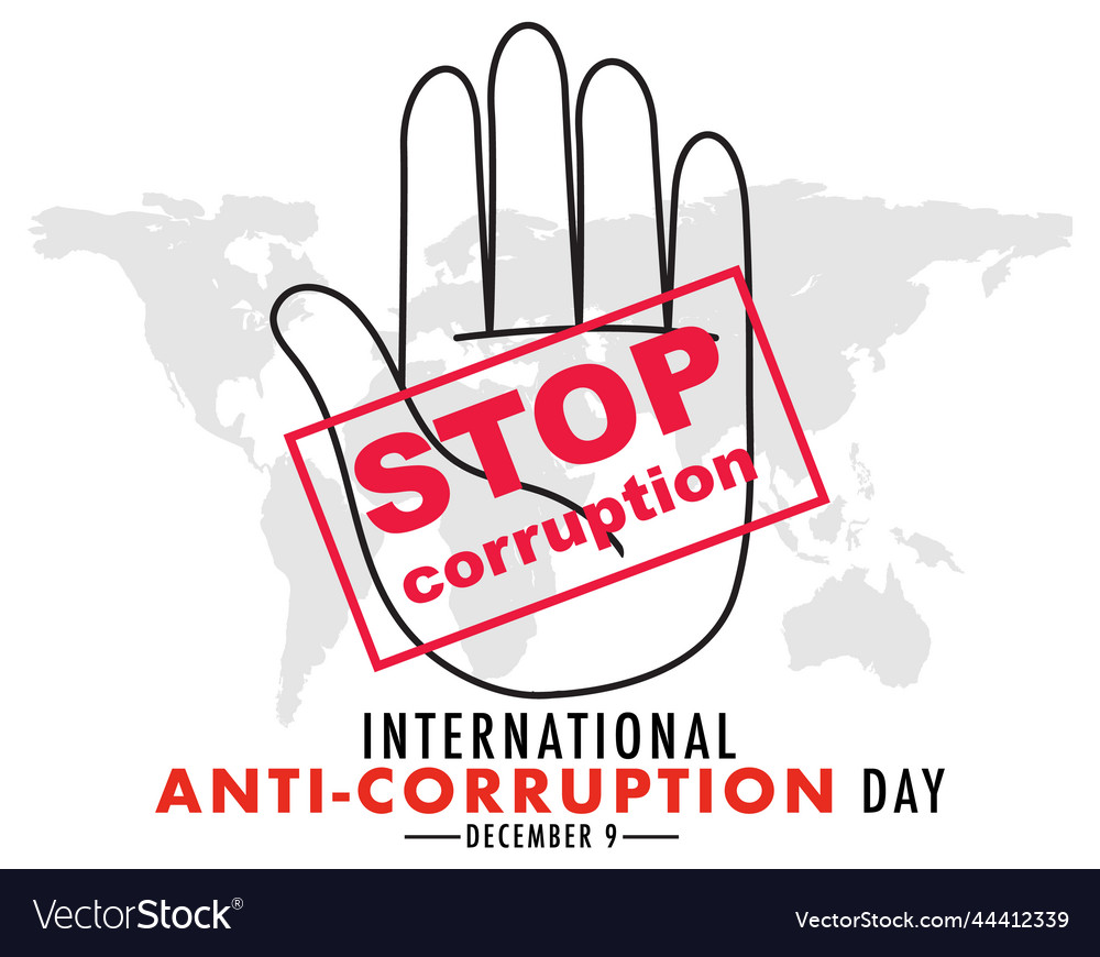International anti corruption day poster design Vector Image