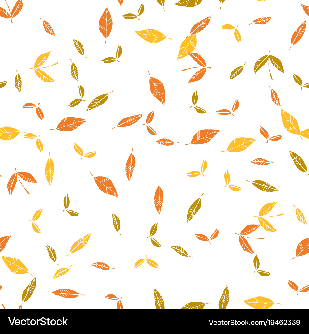 Leaves leaf fall seamless floral pattern Vector Image