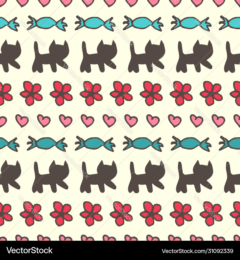 Sweet seamless pattern Royalty Free Vector Image