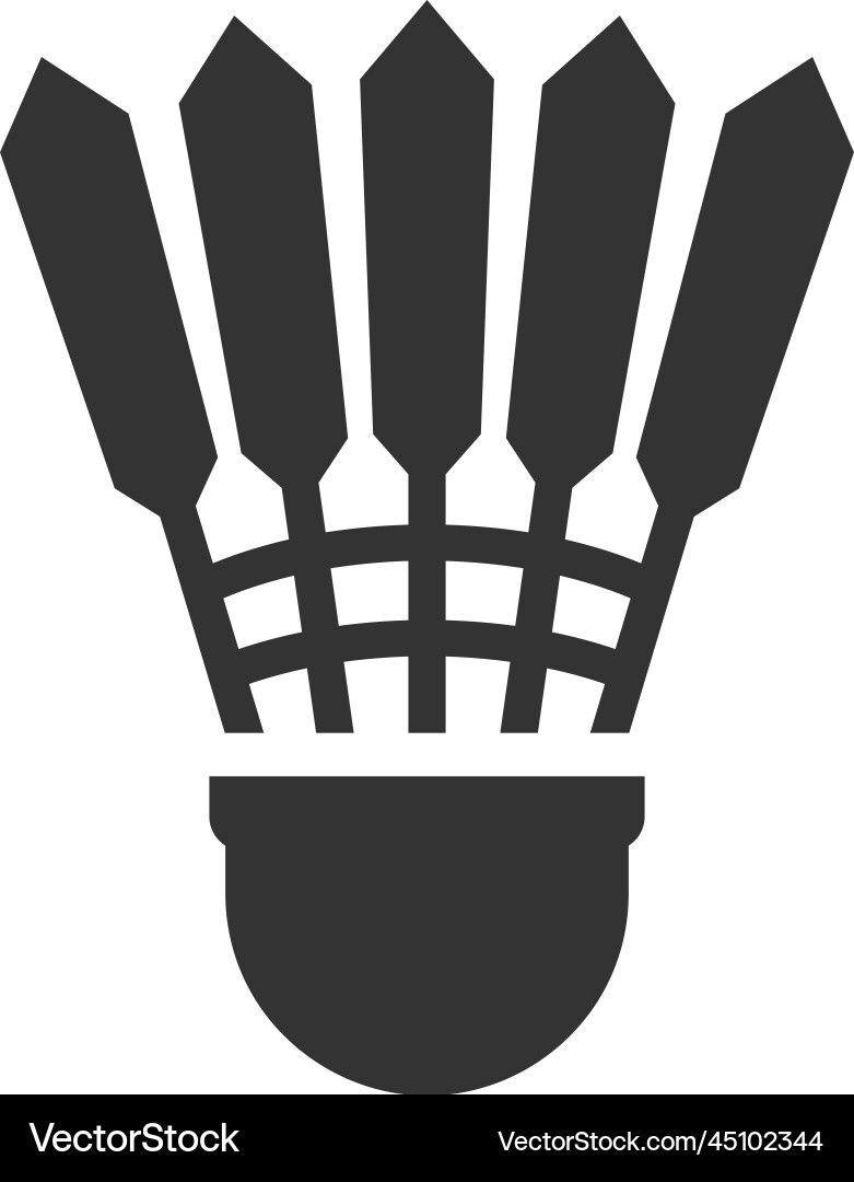 Badminton shutter icon Royalty Free Vector Image