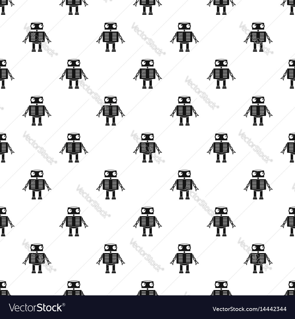 Humanoid robot pattern Royalty Free Vector Image