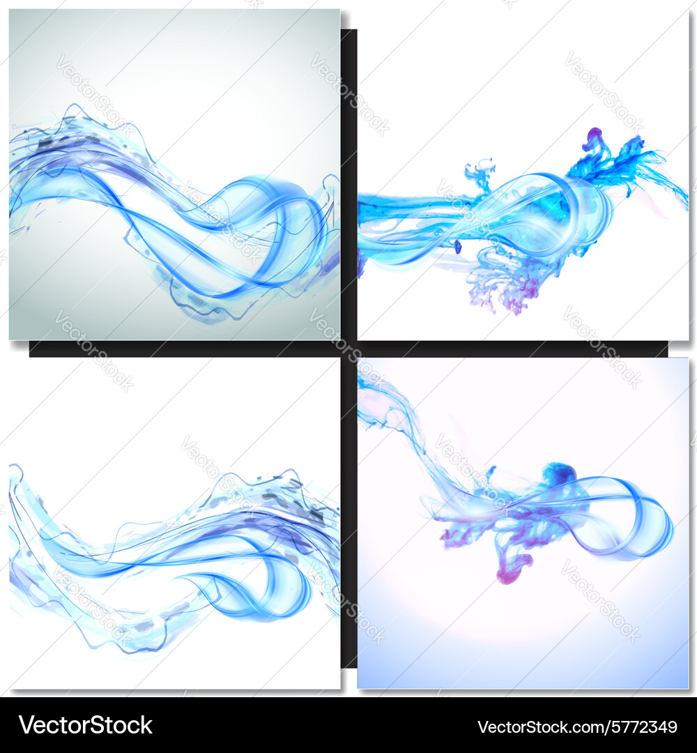 Abstract blue water splash isolated on white Vector Image