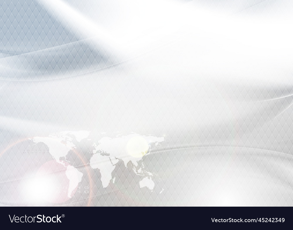 Abstract Grey Wavy Technology Background Vector Image