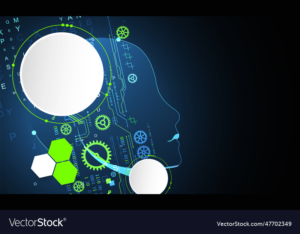 Artificial intelligence technical background Vector Image
