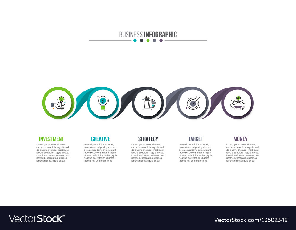 Business data visualization Royalty Free Vector Image