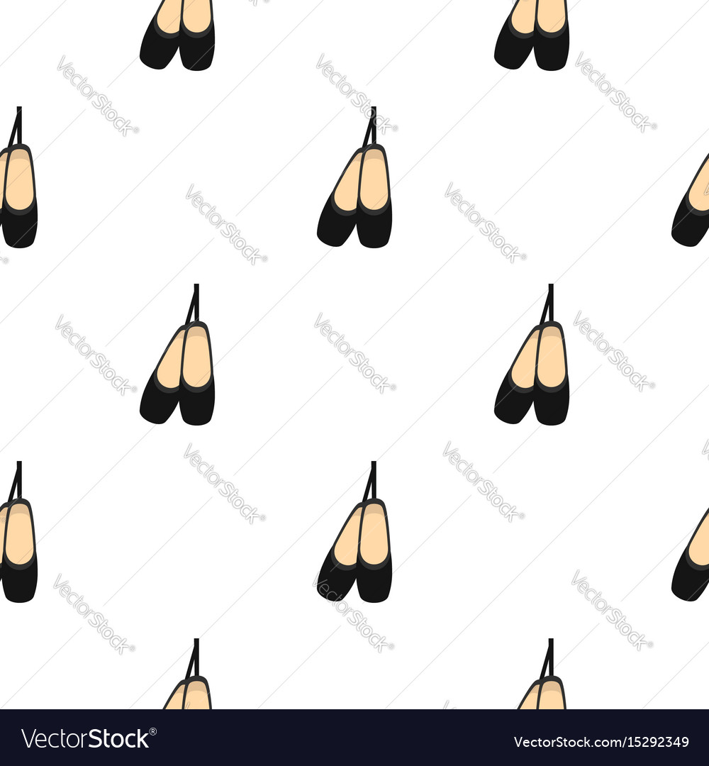 Pointe shoes pattern flat Royalty Free Vector Image