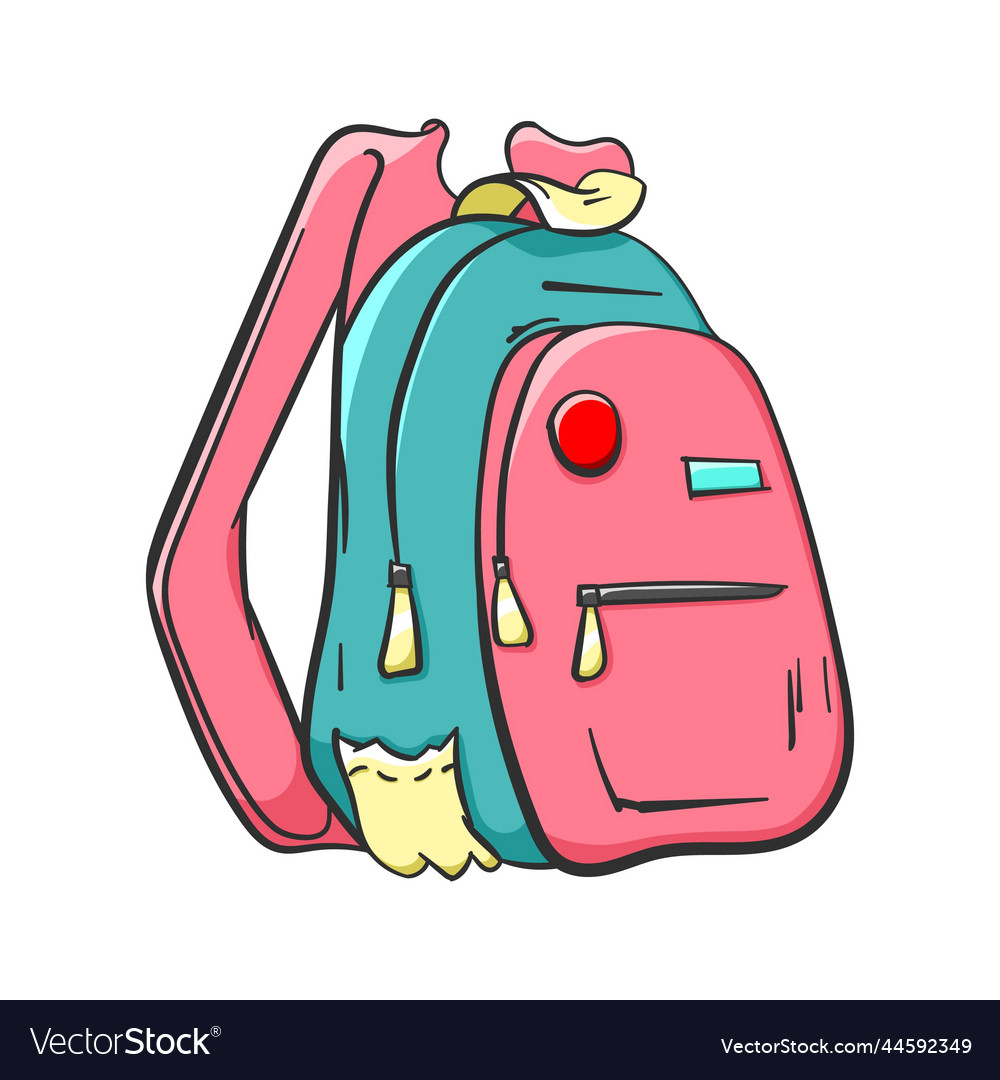 School backpack Royalty Free Vector Image - VectorStock