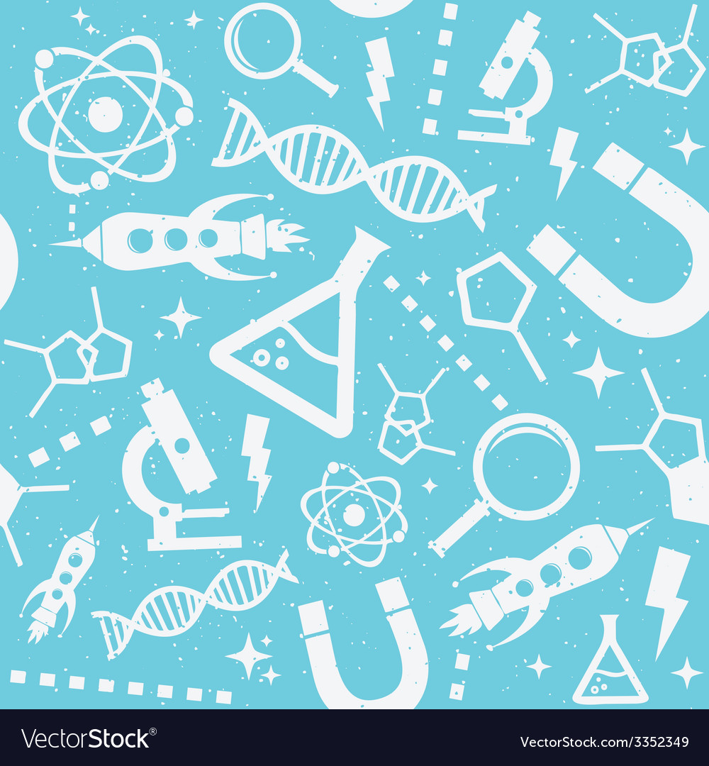 Science blue pattern Royalty Free Vector Image
