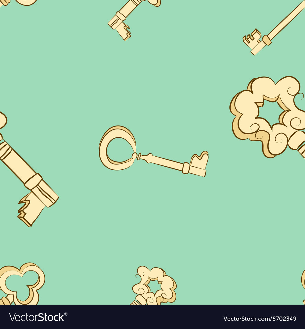 Seamless keys pattern Royalty Free Vector Image