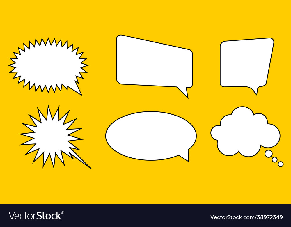 Set speak bubble chatting box message box Vector Image