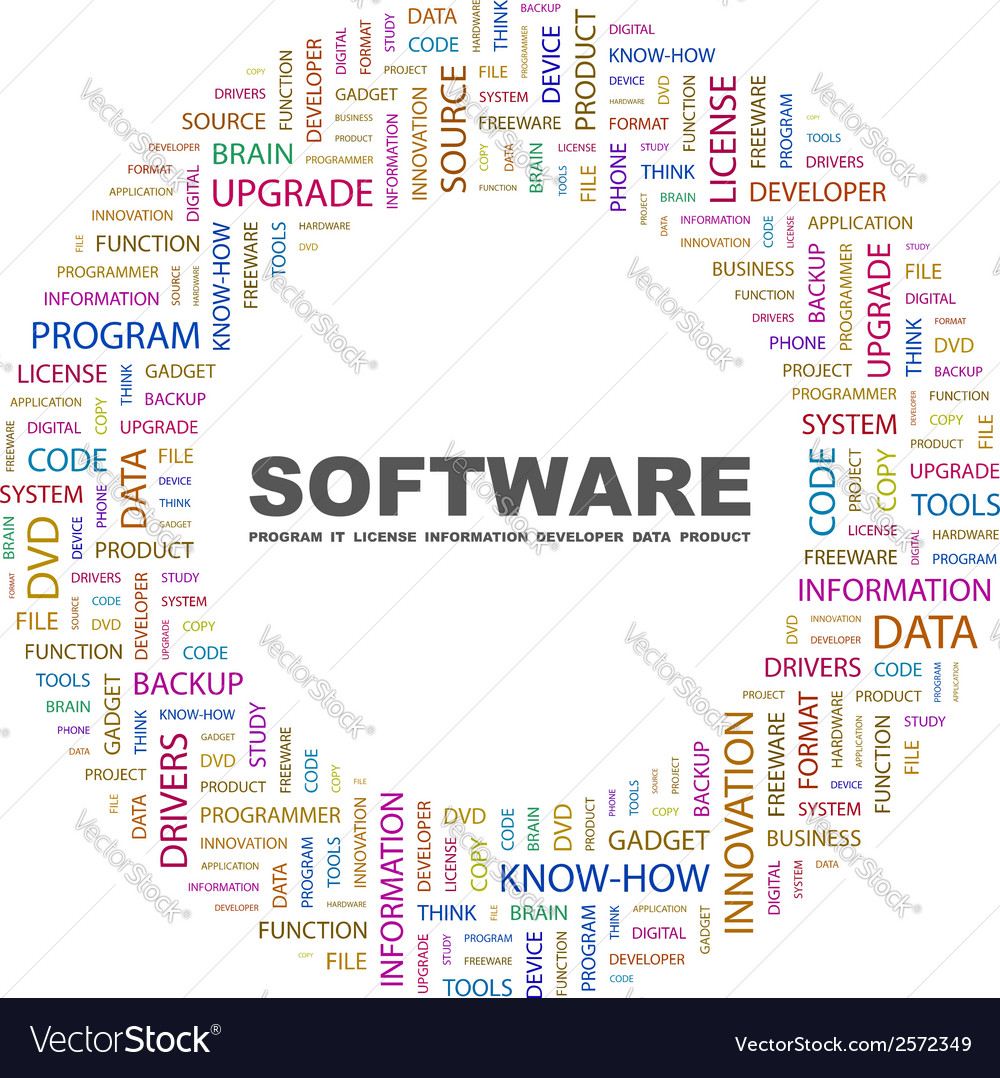 SOFTWARE Royalty Free Vector Image - VectorStock