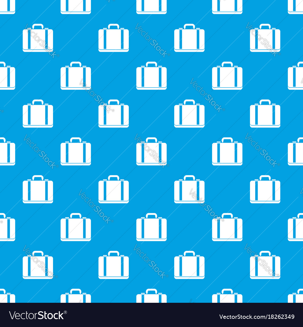 Suitcase pattern seamless blue Royalty Free Vector Image