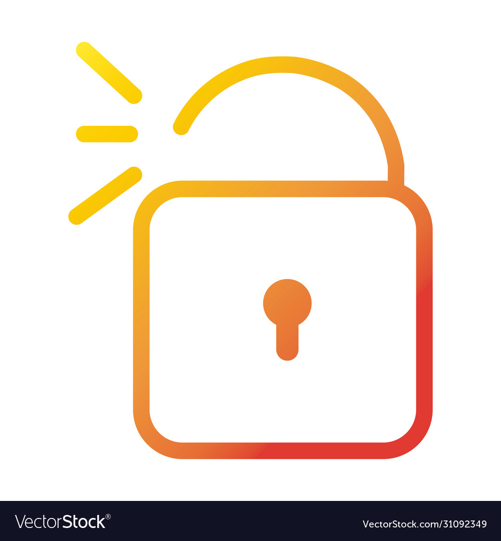 Unlock internet web technology interface gradient Vector Image