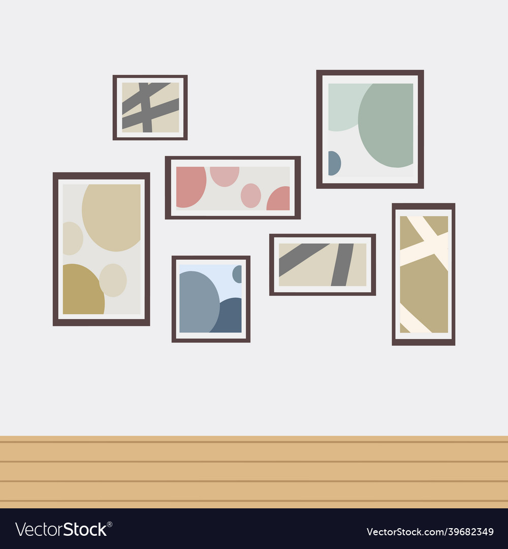 Wall frames Royalty Free Vector Image - VectorStock