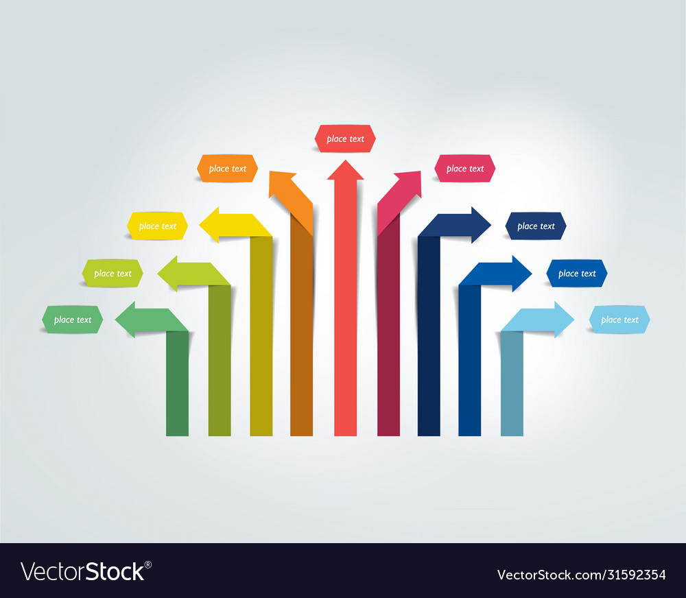 Arrow infographic chart scheme flowchart Vector Image