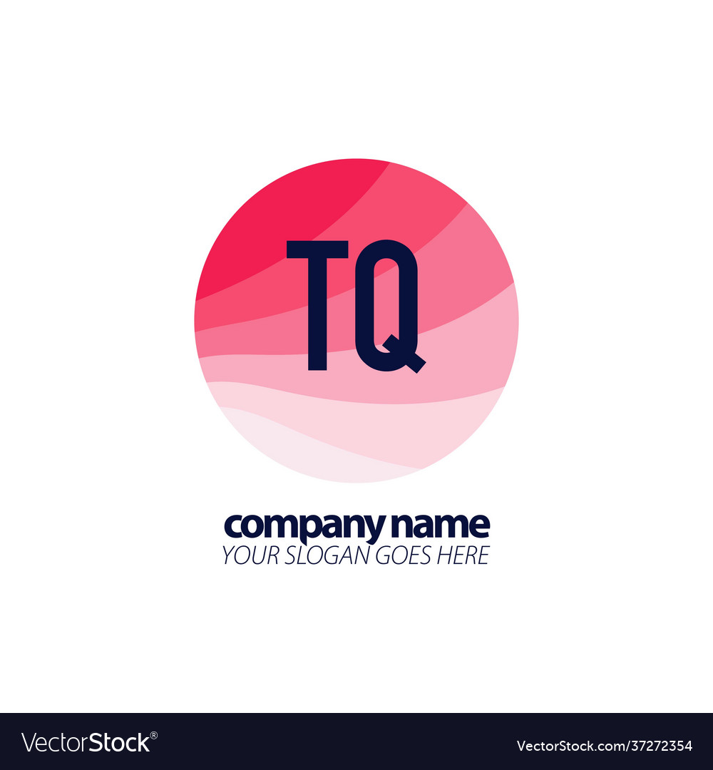 Initial letter tq colorful circle logo design Vector Image