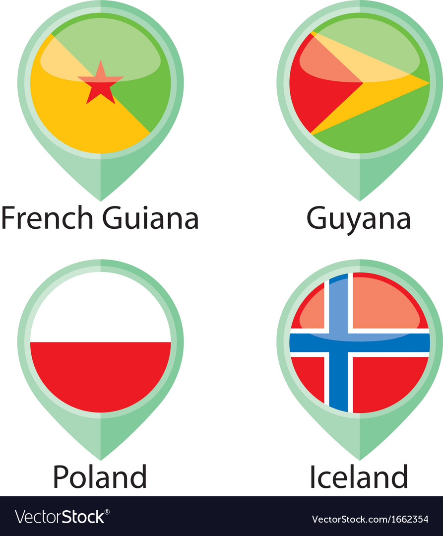 International Flags Pointer Sample Royalty Free Vector Image