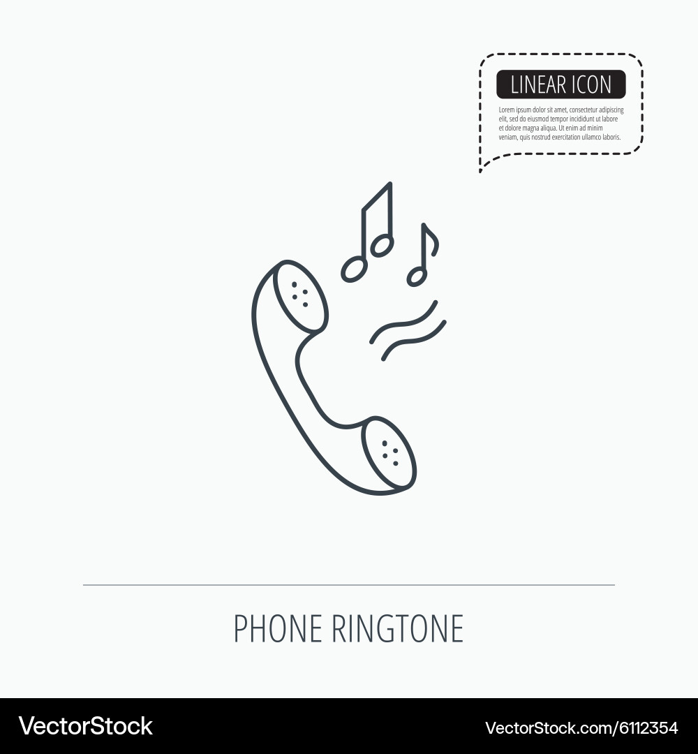 Phone icon call ringtone sign Royalty Free Vector Image