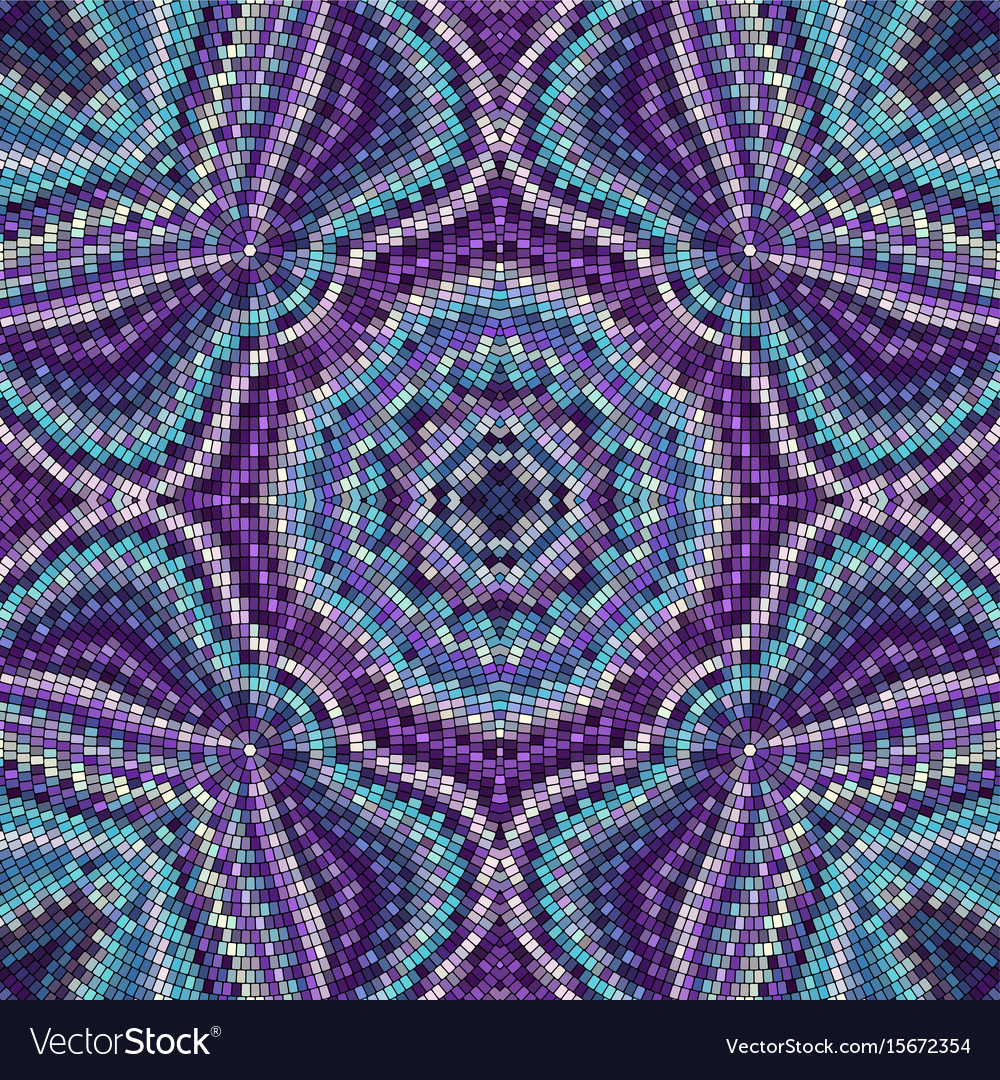 Seamless mosaic art pattern Royalty Free Vector Image