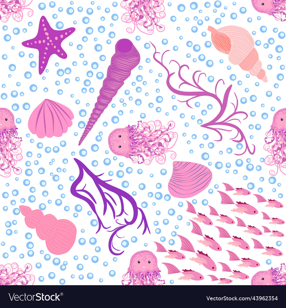 Seamless pattern with detailed transparent Vector Image