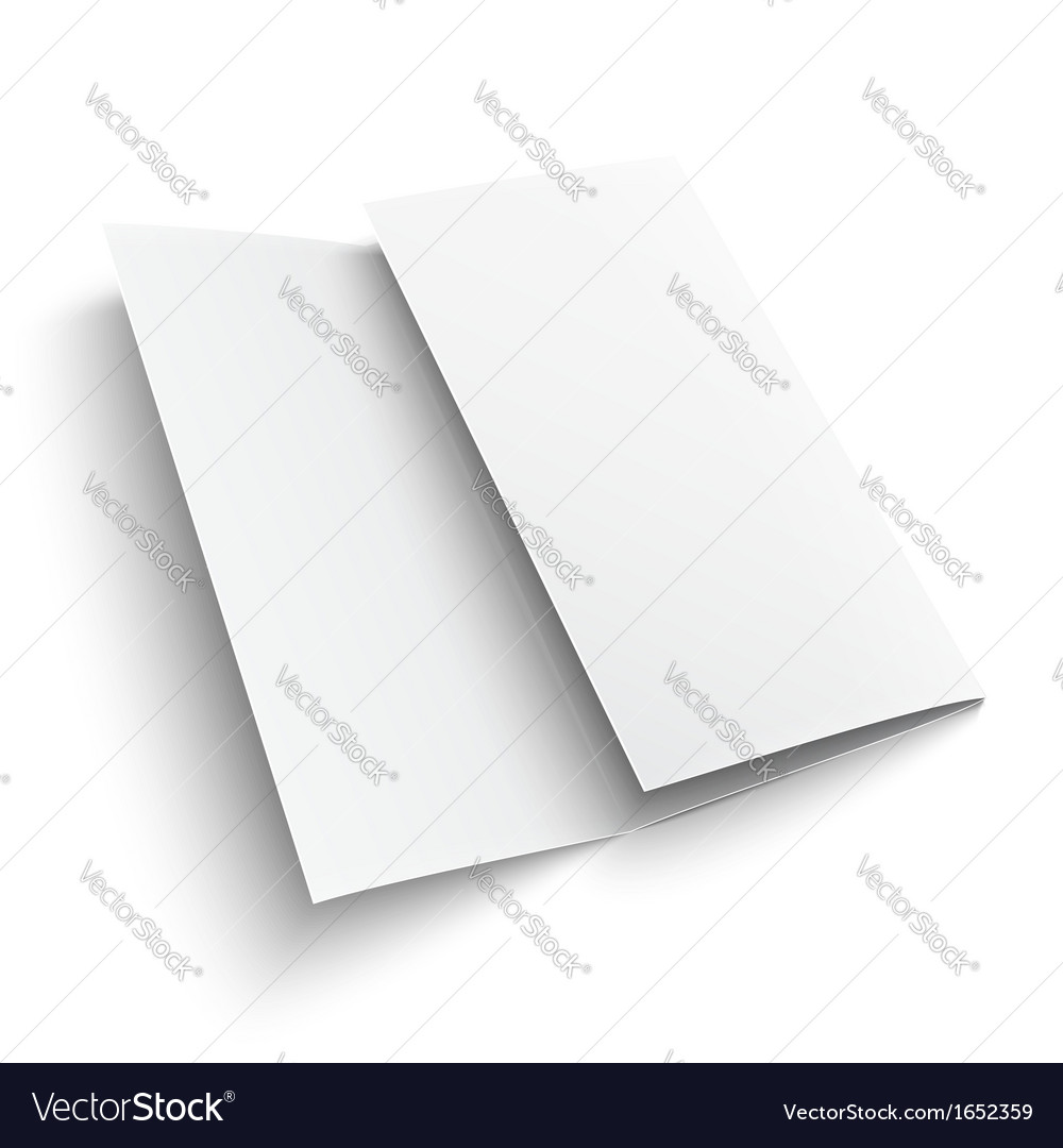 Blank trifold paper brochure Royalty Free Vector Image Blank trifold paper brochure Royalty Free Vector Image